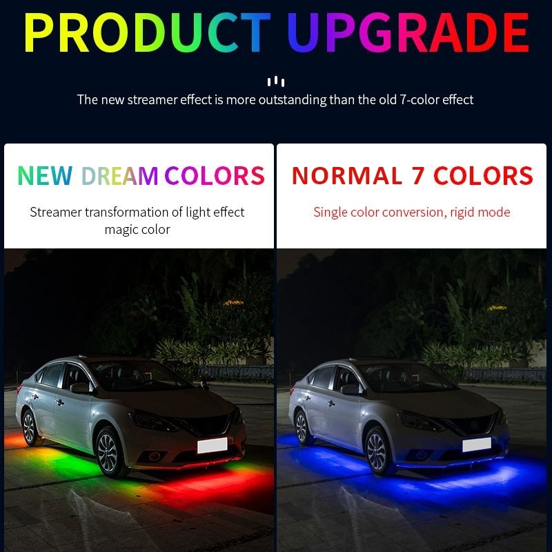 【New Start Scan】2 IN 1 App+Remote RGBIC LED Car Underglow Lights Strip ...