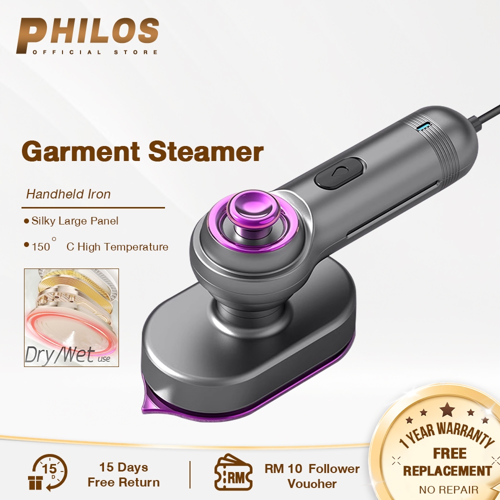 PHLOS Steam Iron Garment Steamer 300W 20g/min Steam Output Travel ...