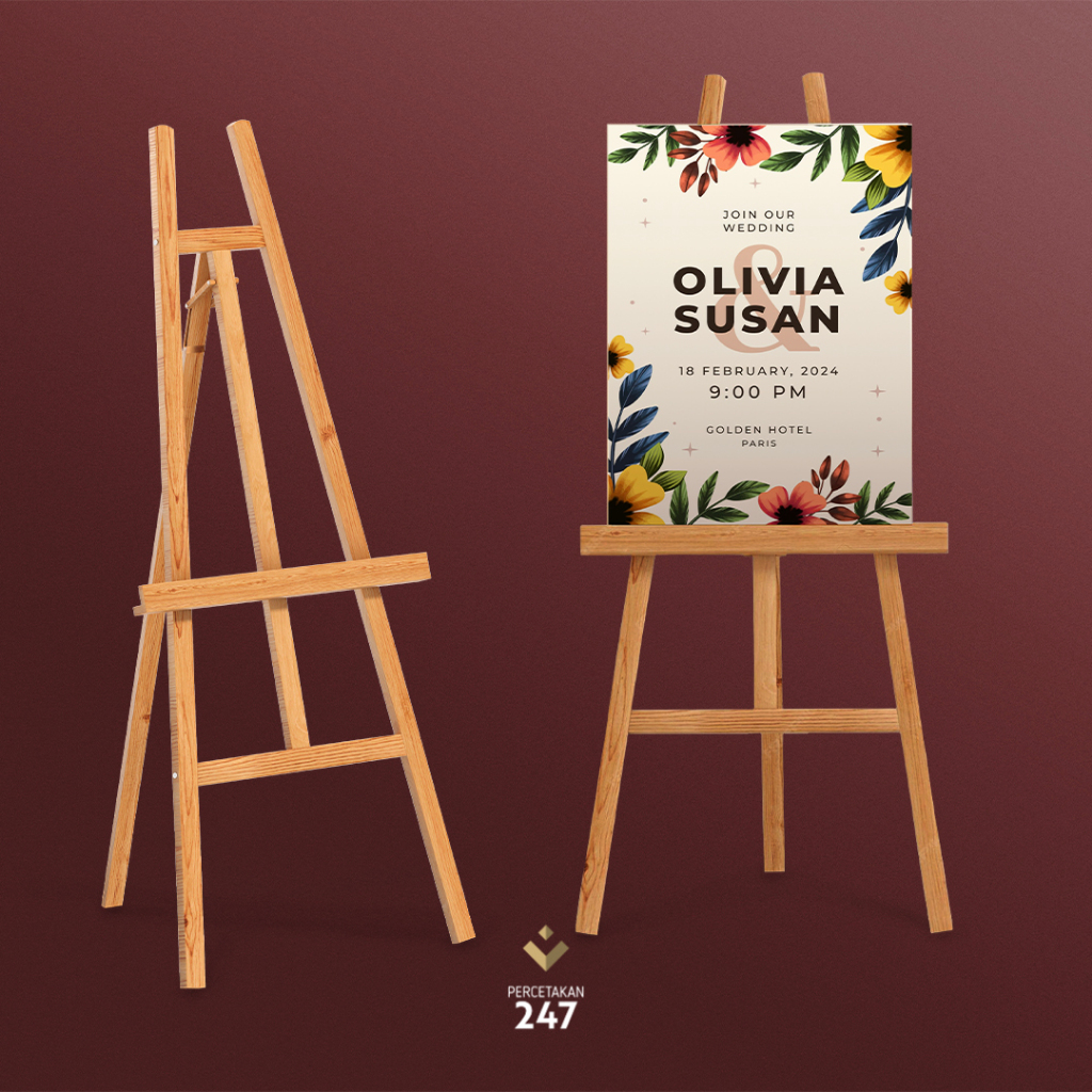 1.5m/ 1.75m Pine Wood Easel Stand Art Sketch Painting Poster Drawing ...