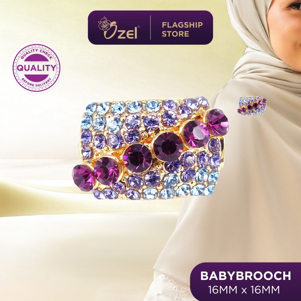Ozel Oriantal Square Baby Brooch G34026 Kerongsang & Pin Tudung, Hijab ...