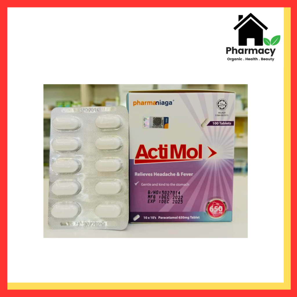 Actimol 650mg (Paracetamol) 10x10's | Shopee Malaysia