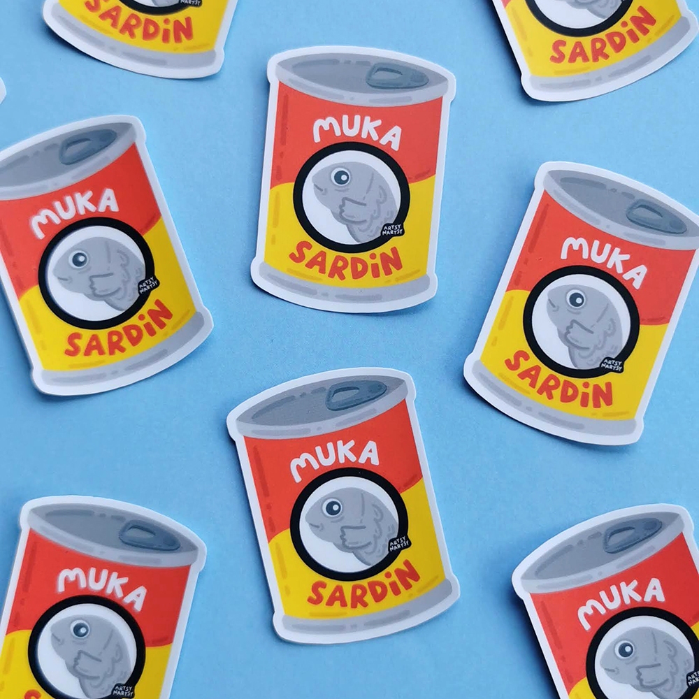 Waterproof/Vinyl Sticker Flake - Muka Sardin | Shopee Malaysia