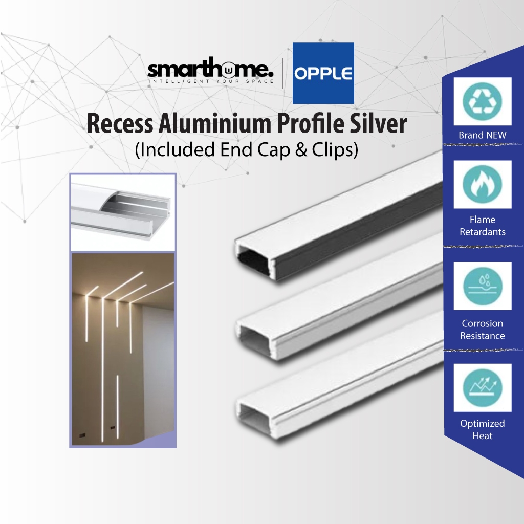 WELIGHT【0.5M/1M/3M】LED Light Strip Aluminum Profile LED Casing with ...