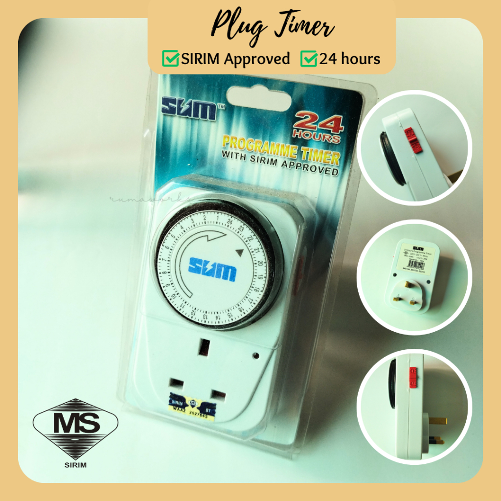 Plug Timer Socket 24 Hours Sirim Approved Auto Off Plug Suis Timer ...