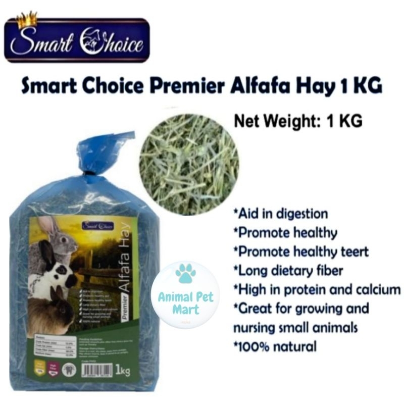 SMART CHOICE ALFAFA RABBIT HAY 1kg💗 ALFALFA RABBIT FOOD 💗 MAKANAN ARNAB ...