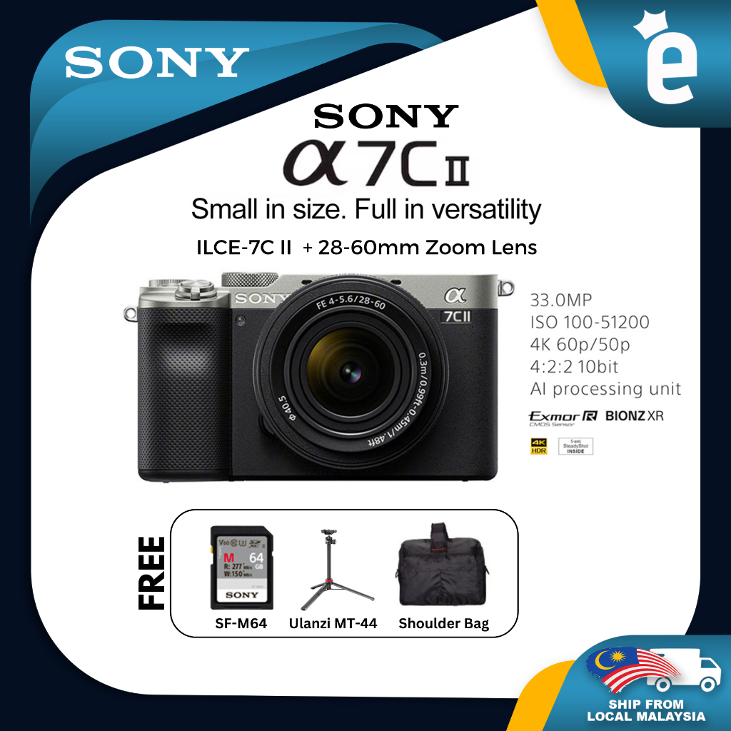 Sony A7C II / A7CII Mirrorless Camera (Free SF-M64 GB Card) | Shopee ...