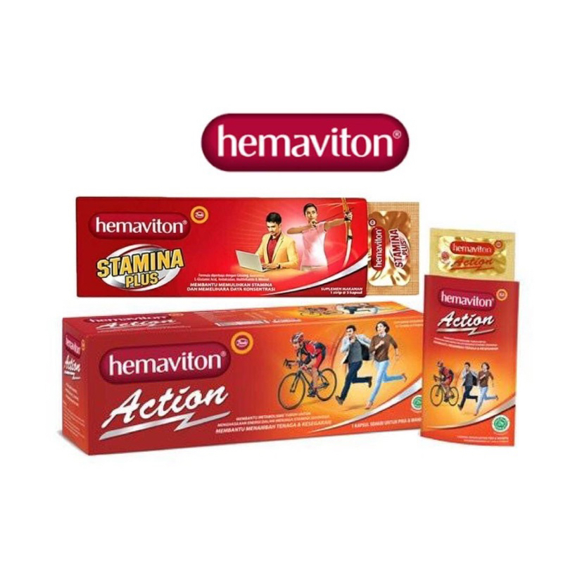 Hemaviton Suplemen Action & Stamina Plus 10 Strips @10 Kapsul ...