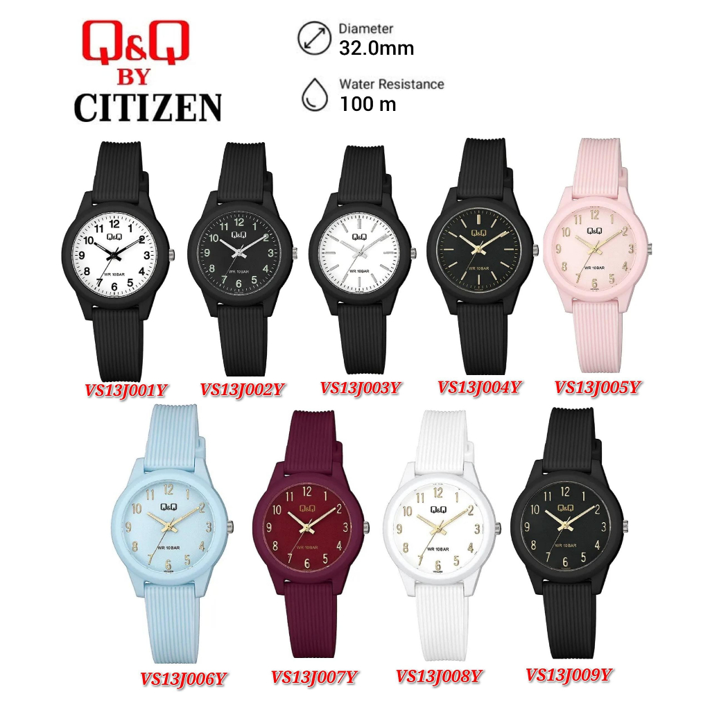 Q&Q Japan by Citizen Ladies Rubber Analogue Watch VS13 ..new | Shopee Malaysia