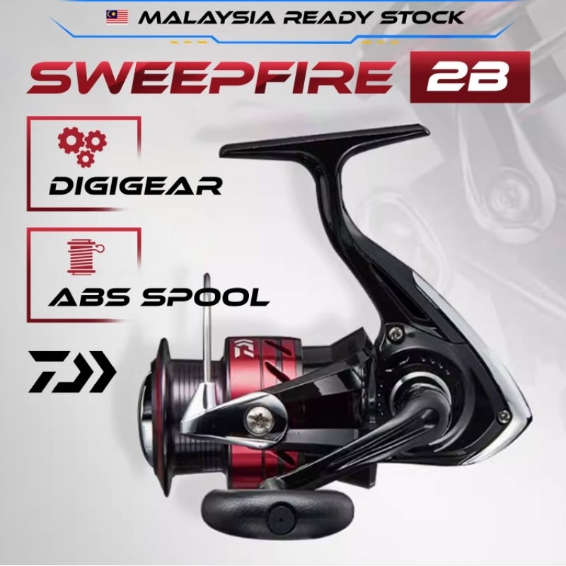 DAIWA SWEEPFIRE 2B CS Spinning Reel 1000-5000 ABS Metal Spool Long Cast ...