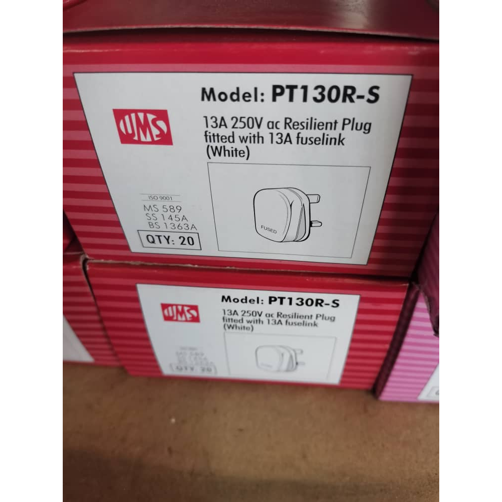 MK 654WHI 13A CERAMIC BAKELITE 250V PLUG TOP(SIRIM APPROVED) HEAT ...