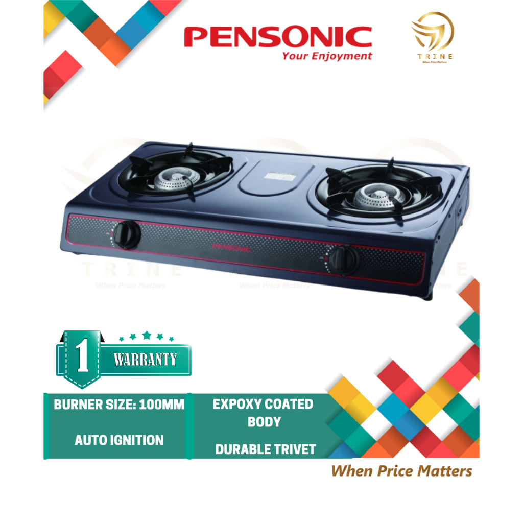 PENSONIC DOUBLE BURNER GAS STOVE PGC-26N PGC26N DAPUR GAS MEMASAK ...