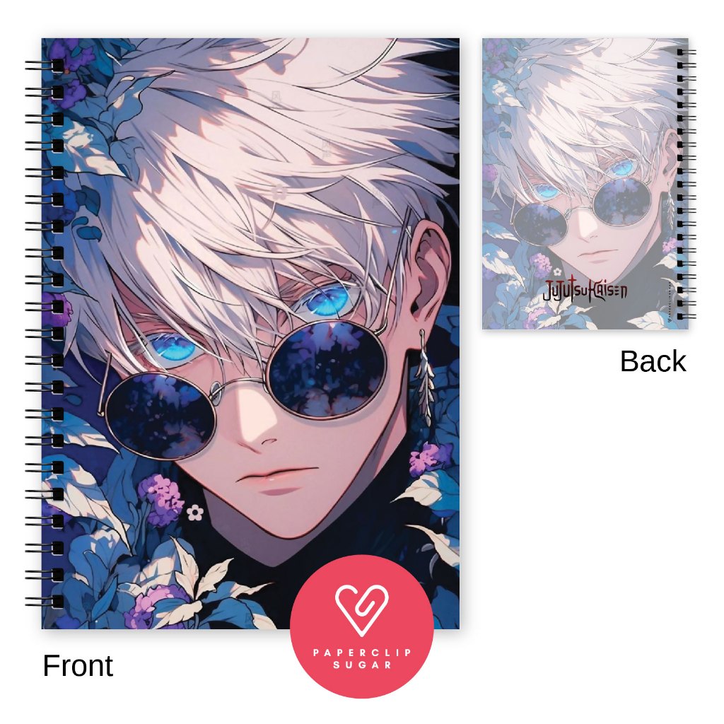 Gojo Satoru Notebook A5 100pgs Anime Jujutsu Kaisen / Journal / Buku ...
