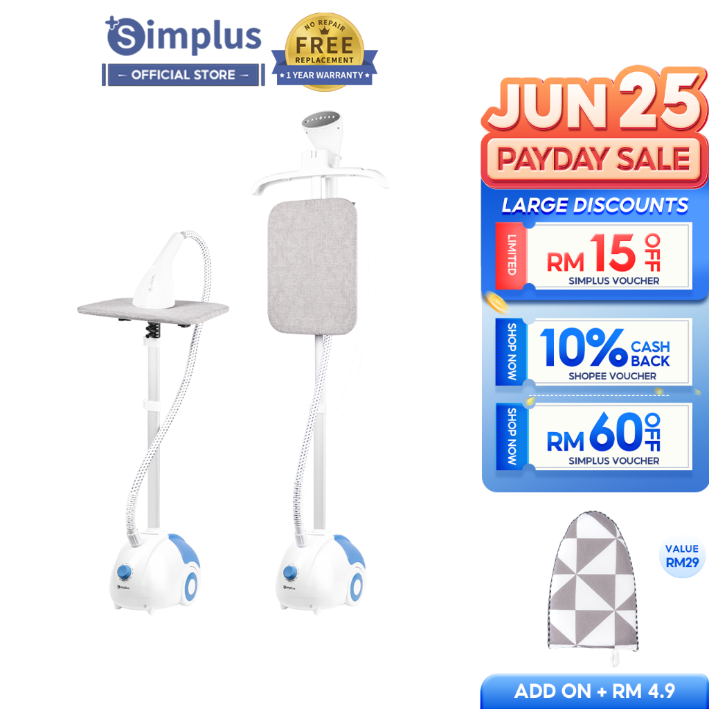 Simplus Iron Steam Garment Steamer 2000W 11-Iron Mode Stainless Steel ...
