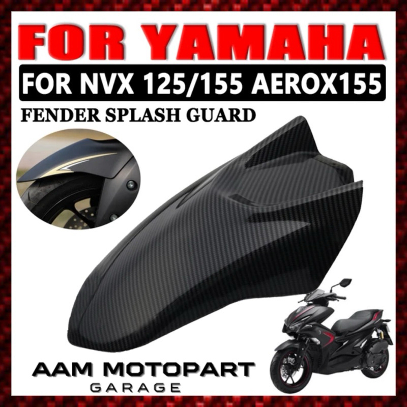 MUDGUARD NVX155 V1 V2 CARBON / FORGED CARBON MUDGUARD FRONT FENDER ...