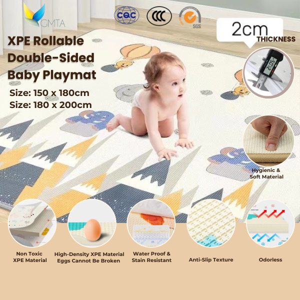 Playmat boleh gulung berkualiti tinggi XPE 2.0CM TEBAL Playmat Lantai ...