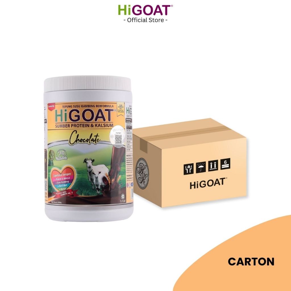 HiGOAT Chocolate with Dates and Barley Malt (1 Carton/15 Bottles ...
