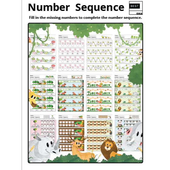 [PDF] Fill In Write the Missing Numbers 1 to 10 Sequence Printable ...