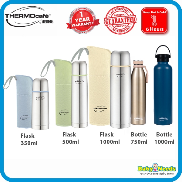 Thermos Thermocafe Basic Living Flask with Pouch 350ml/500ml/1000ml | Shopee Malaysia