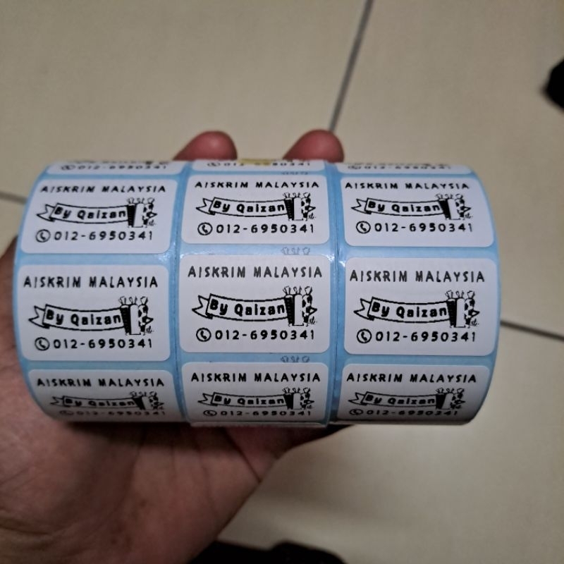 Sticker Label. Aiskrim Malaysia, Vendor & lain2. | Shopee Malaysia