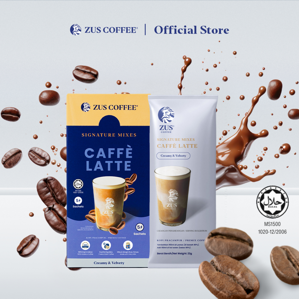 ZUS Signature Mixes Coffee - Caffè Latte (5's) | Shopee Malaysia