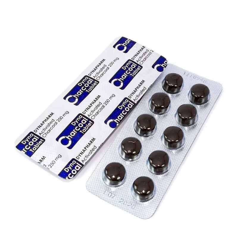 DYNA CHARCOAL TABLETS 10's (ACTIVATED CHARCOAL 250MG) | Shopee Malaysia