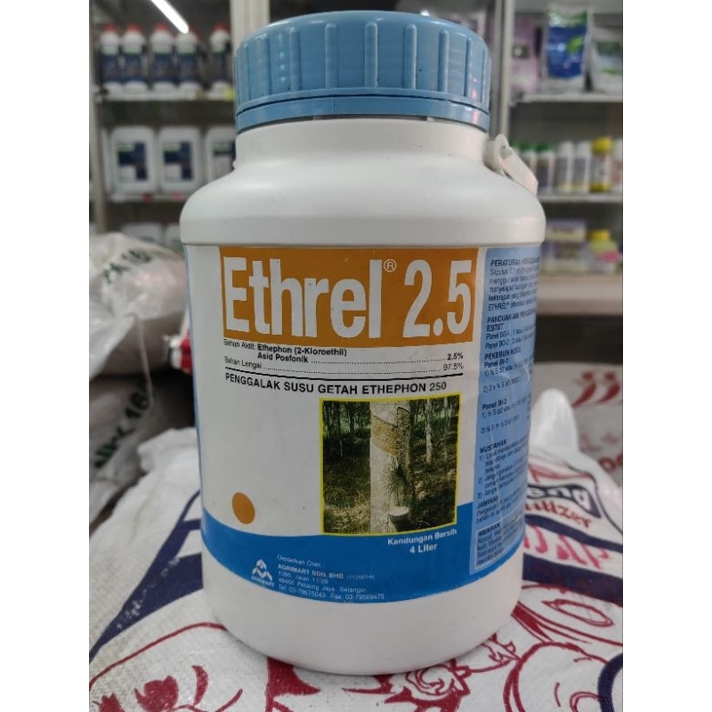 Ethrel 2.5 4liter Penggalak Susu Getah Ethephon 胶液增产剂 | Shopee Malaysia