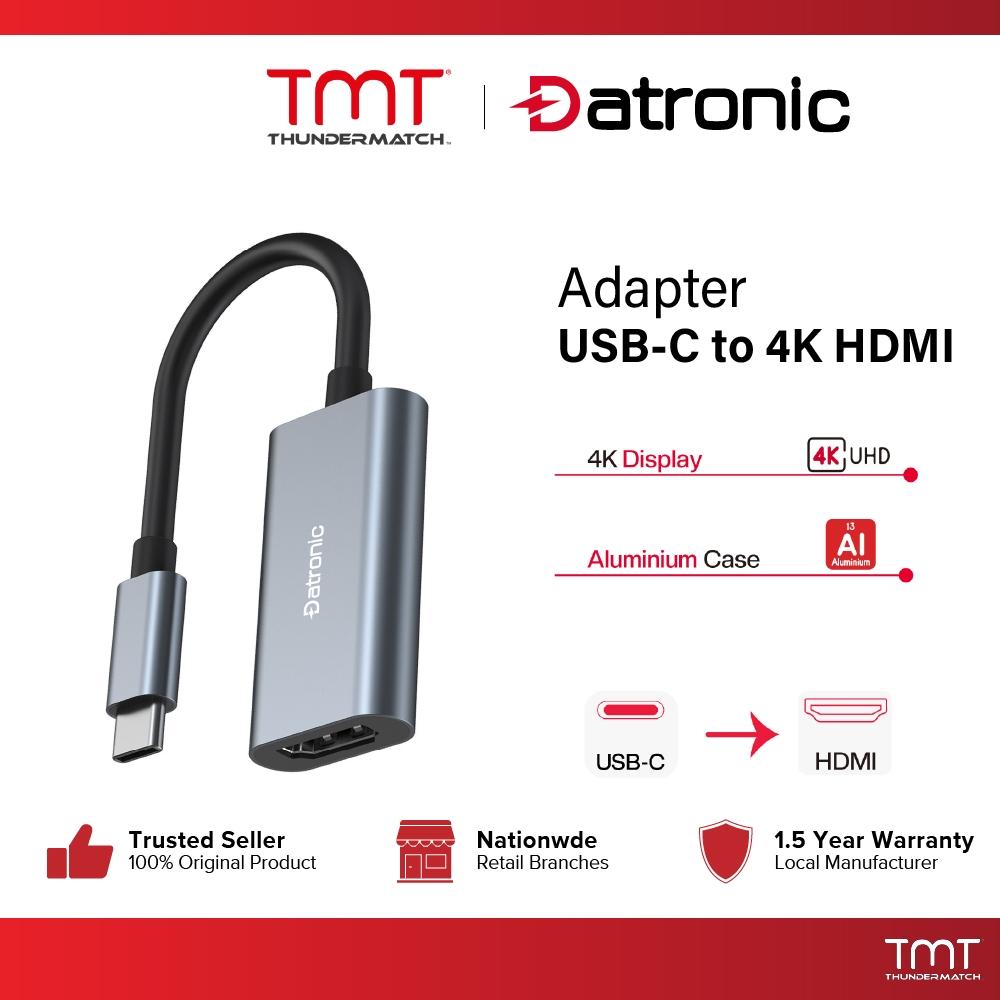 Datronic USB C Type-C to 4K60hz HDMI / VGA Adapter DUSBC-240 DUSBC-241 ...