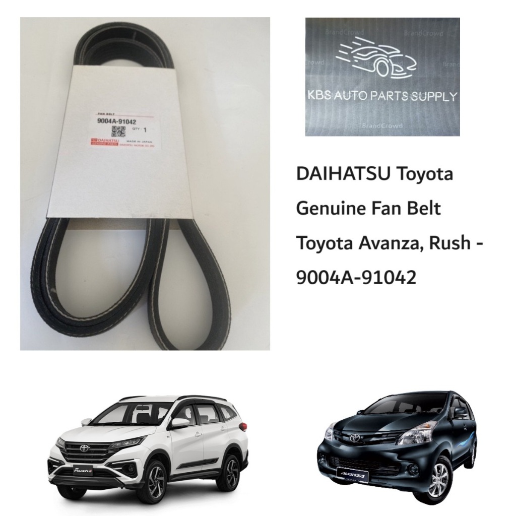 DAIHATSU Toyota Genuine Fan Belt Toyota Avanza, Rush - 9004A-91042 ...