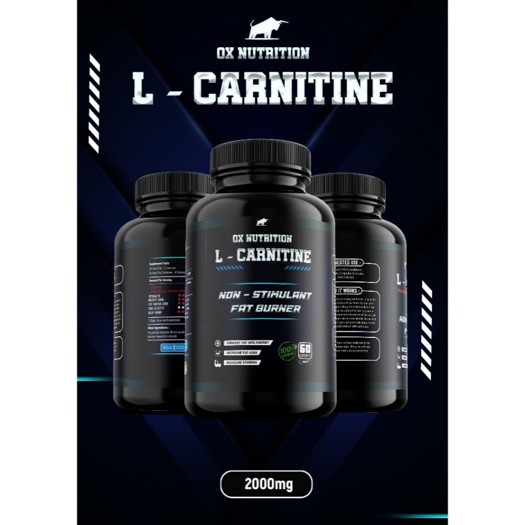 Ox Nutrition L-Carnitine 2000mg Solid Fat Burner Original QR Verify ...