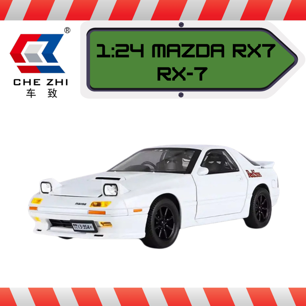 1:24 Scale INITIAL D Mazda RX7 RX-7 Supercar Alloy Model Car Toy ...