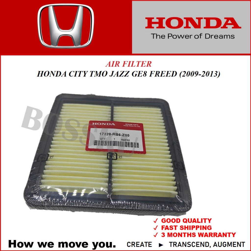 ENGINE AIR FILTER - HONDA CITY TMO / JAZZ GE8 / HONDA FREED (2009-2013 ...