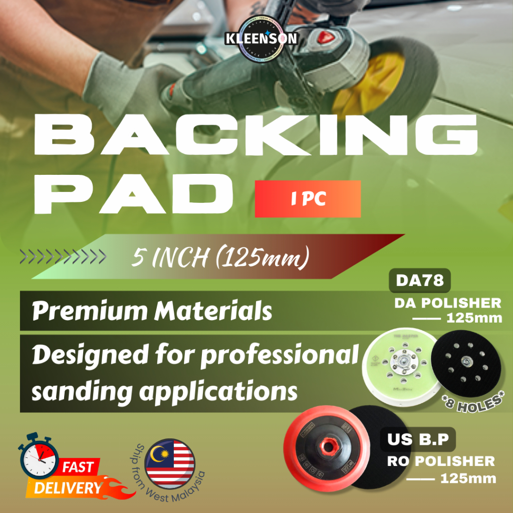 【Kleenson】DA & RO Backing Pad (5inch, 125mm) | Backing Plate | Car ...
