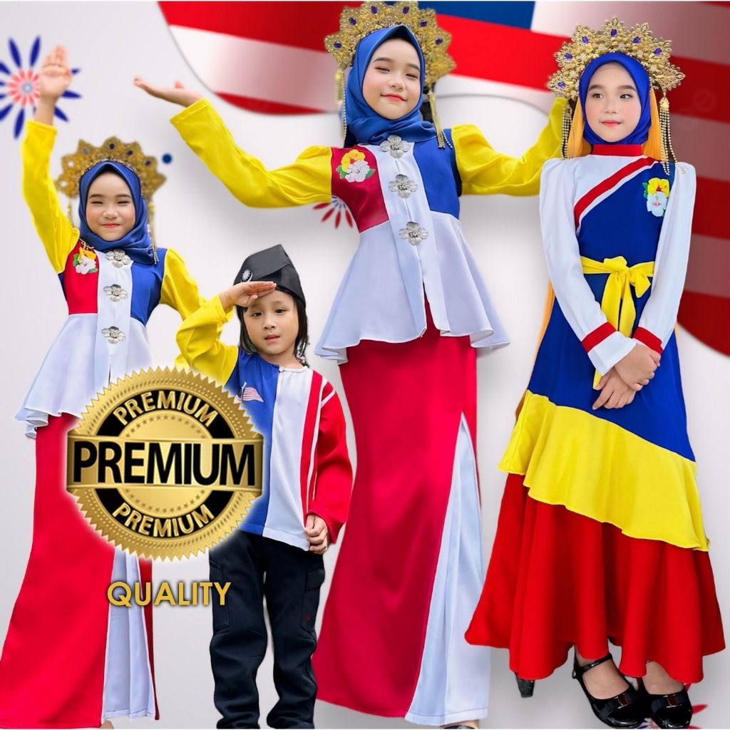 PREMIUM BAJU BUDAK JUBAH DRESS MERDEKA LELAKI DAN PEREMPUAN KEBAYA ...