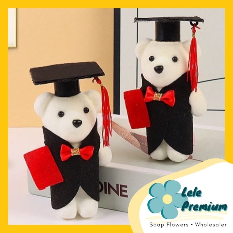 LELE (1pcs) QUALITI BAIK 14cm Patung Konvo Graduation Bear Convocation ...