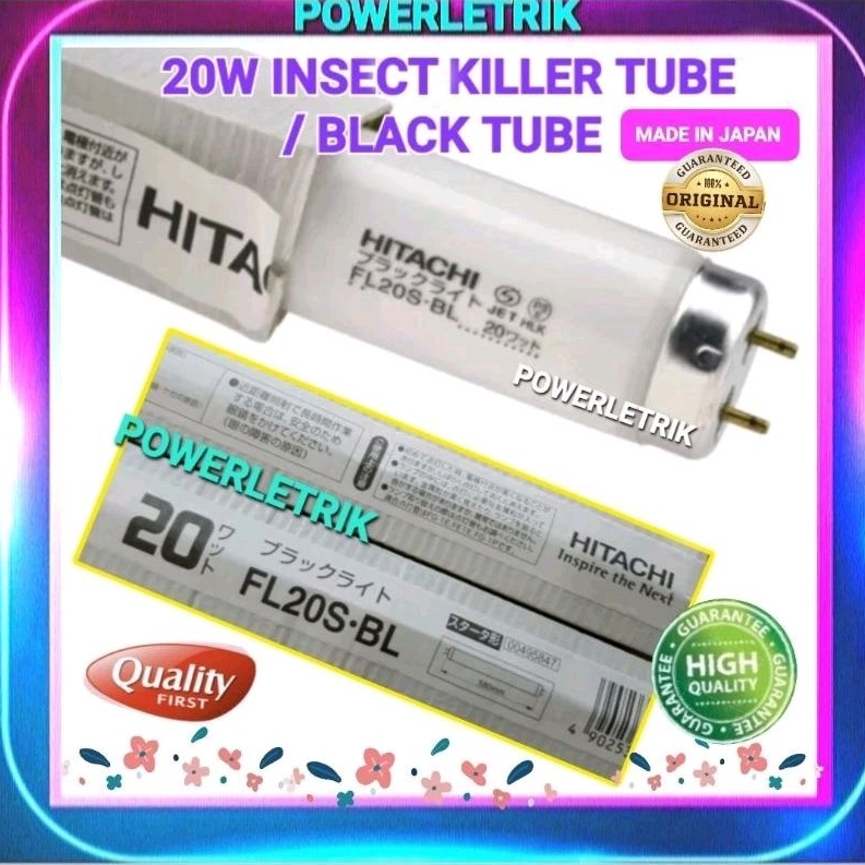 💥READY STOCK💥 HITACHI F20SBL (580mm) 20W INSECT KILLER UV TUBE / HITACHI 20W (580mm) BLACK LIGHT ...
