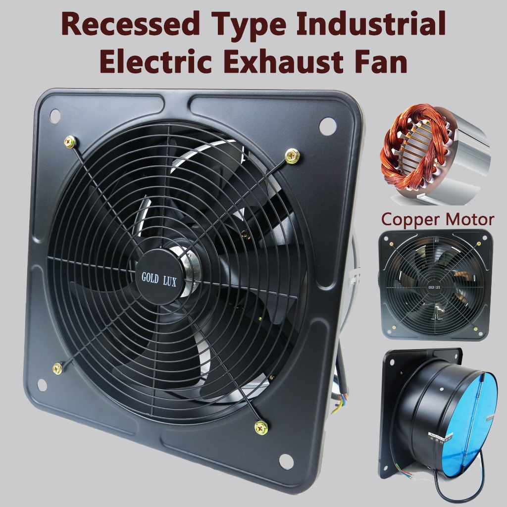 WinGuard Copper Metal Clad Industrial Exhaust Fan/Ventilation c/w Guard ...