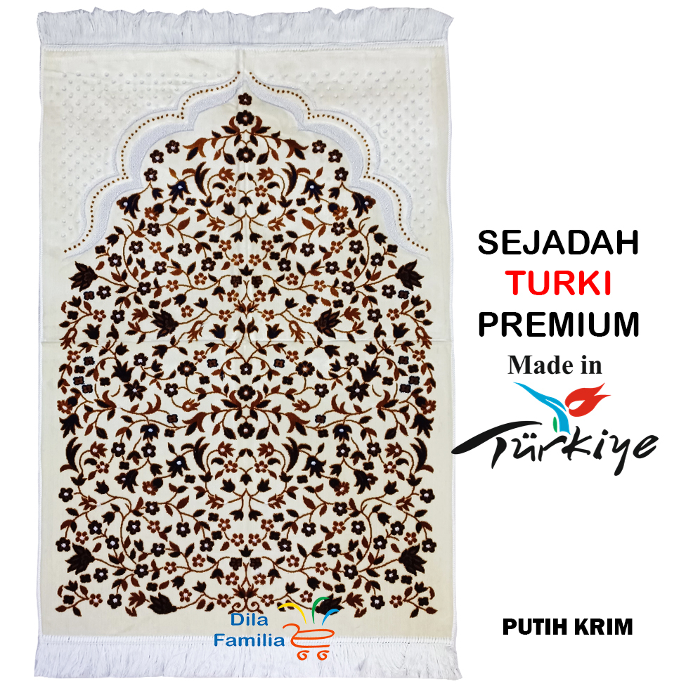 Sejadah Turki Tebal Putih Nikah Hantaran Kahwin Hadiah Corak Bunga ...