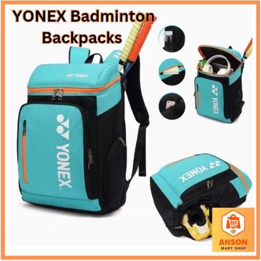 YONEX Badminton Backpacks With Shoes Compartment Hold All Shuttlecock ...