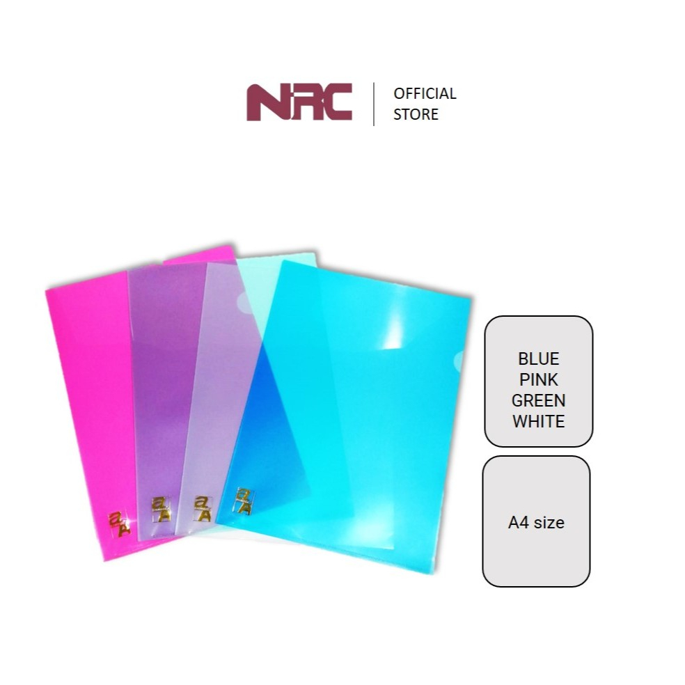 Double A L Shape Transparent Color Folder File - A4 | Shopee Malaysia