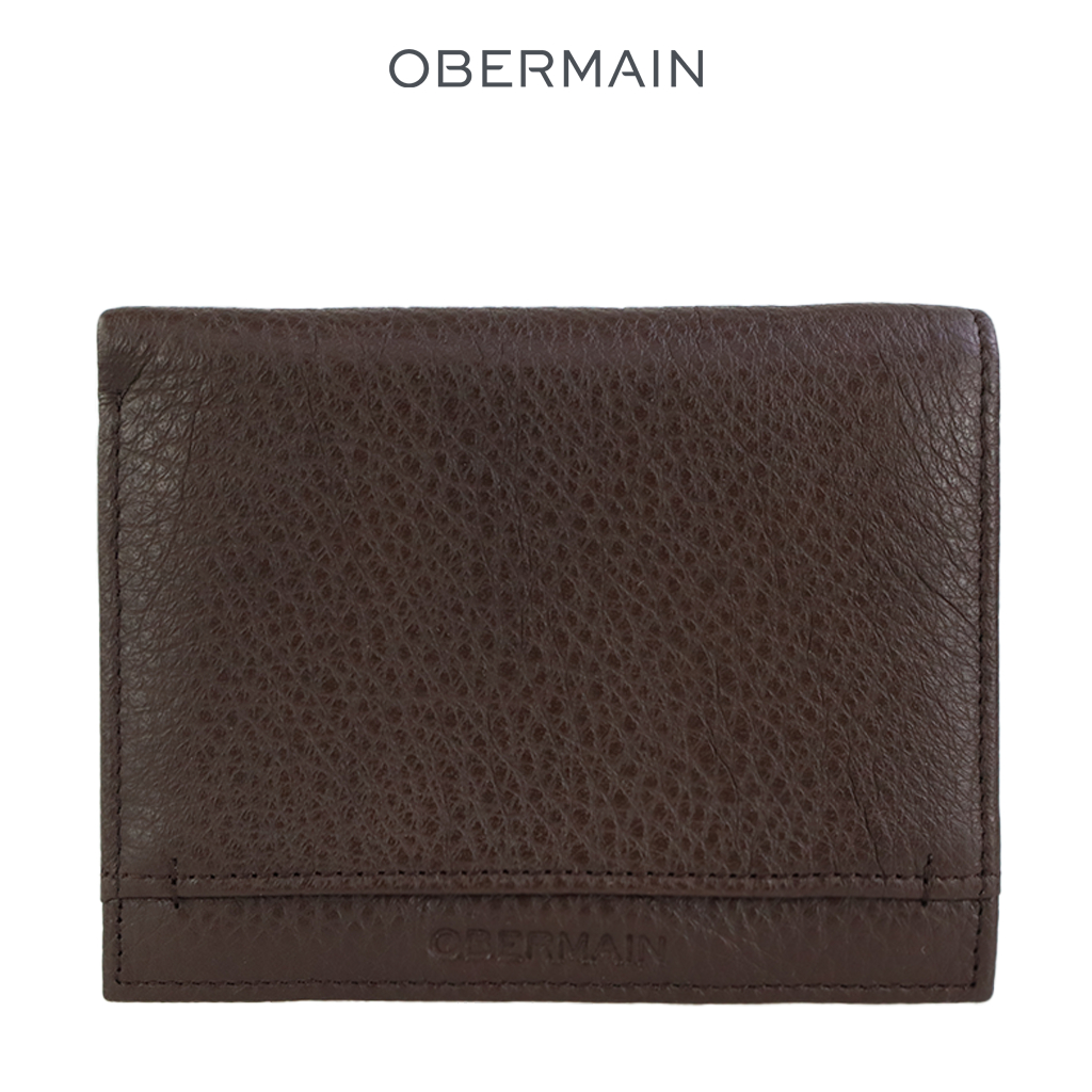 OBERMAIN RFID Tall Wallet / Genuine Leather / Brown / OBH225G1 ...