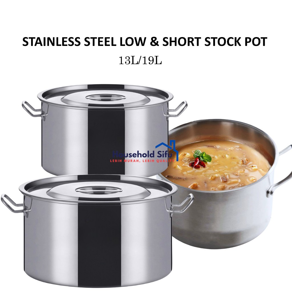 Extra Thick Stainless Steel Big Stock Pot/Cooking Pot/Soup Pot /Periuk ...