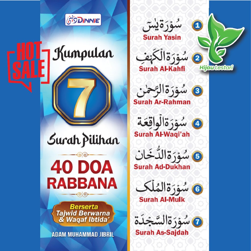 Buku 7 Surah Pilihan & 40 Doa Rabbana | Shopee Malaysia
