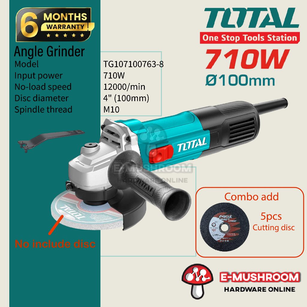 Total TG107100763-8 Angle Grinder 710W | Shopee Malaysia