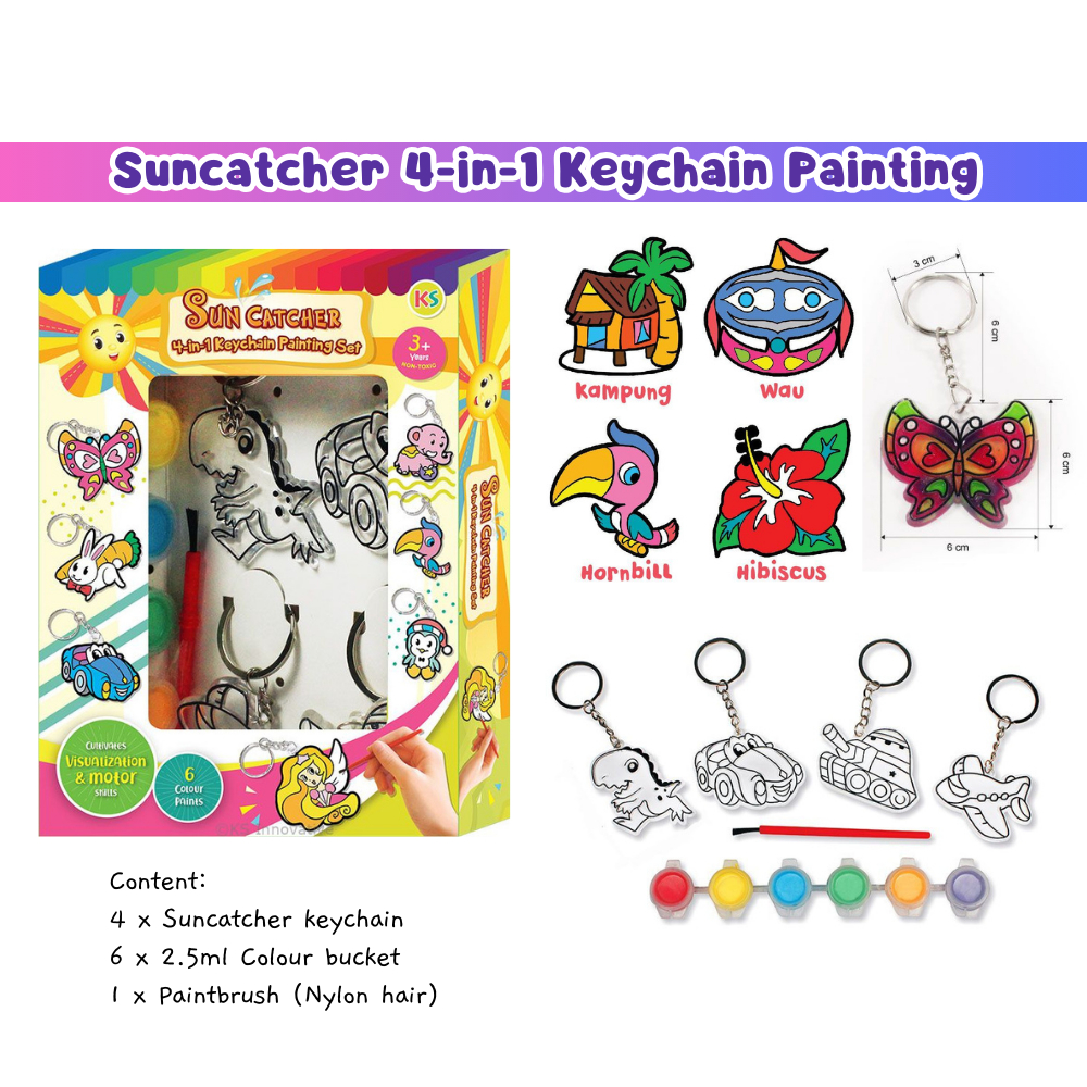 MERDEKA Suncatcher 4-in-1 Keychain Painting Kids Aktiviti Hari ...