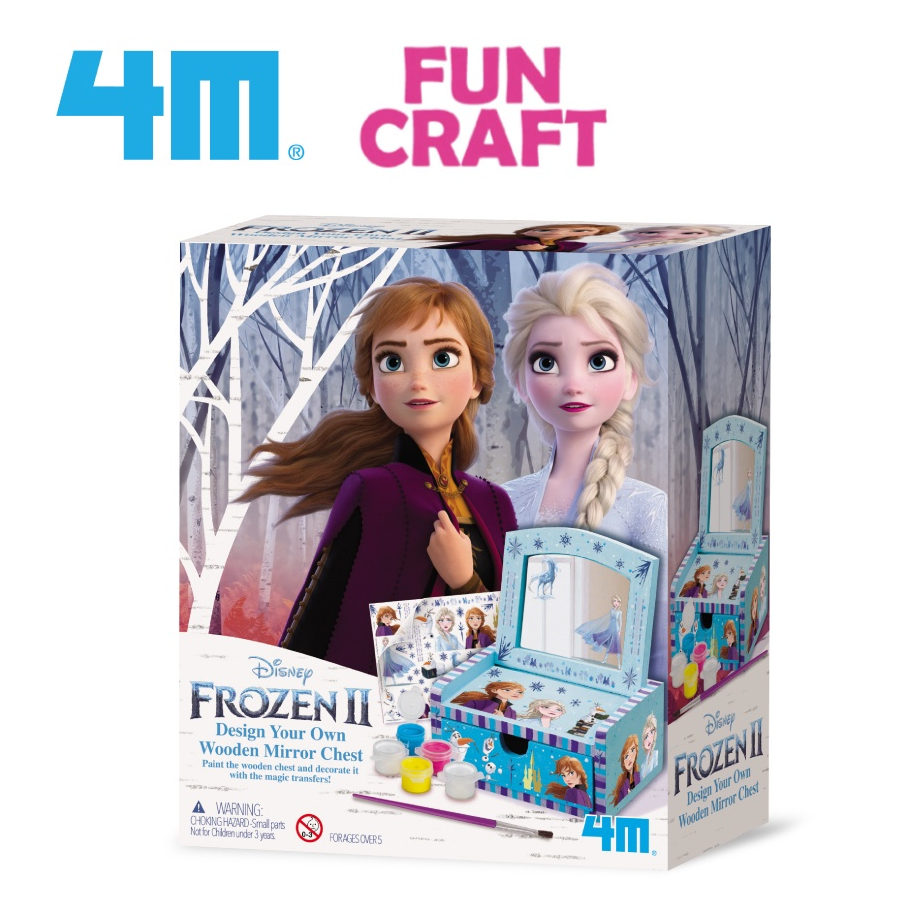 4M Disney Frozen II / Design your own wooden mirror chest | Shopee Malaysia