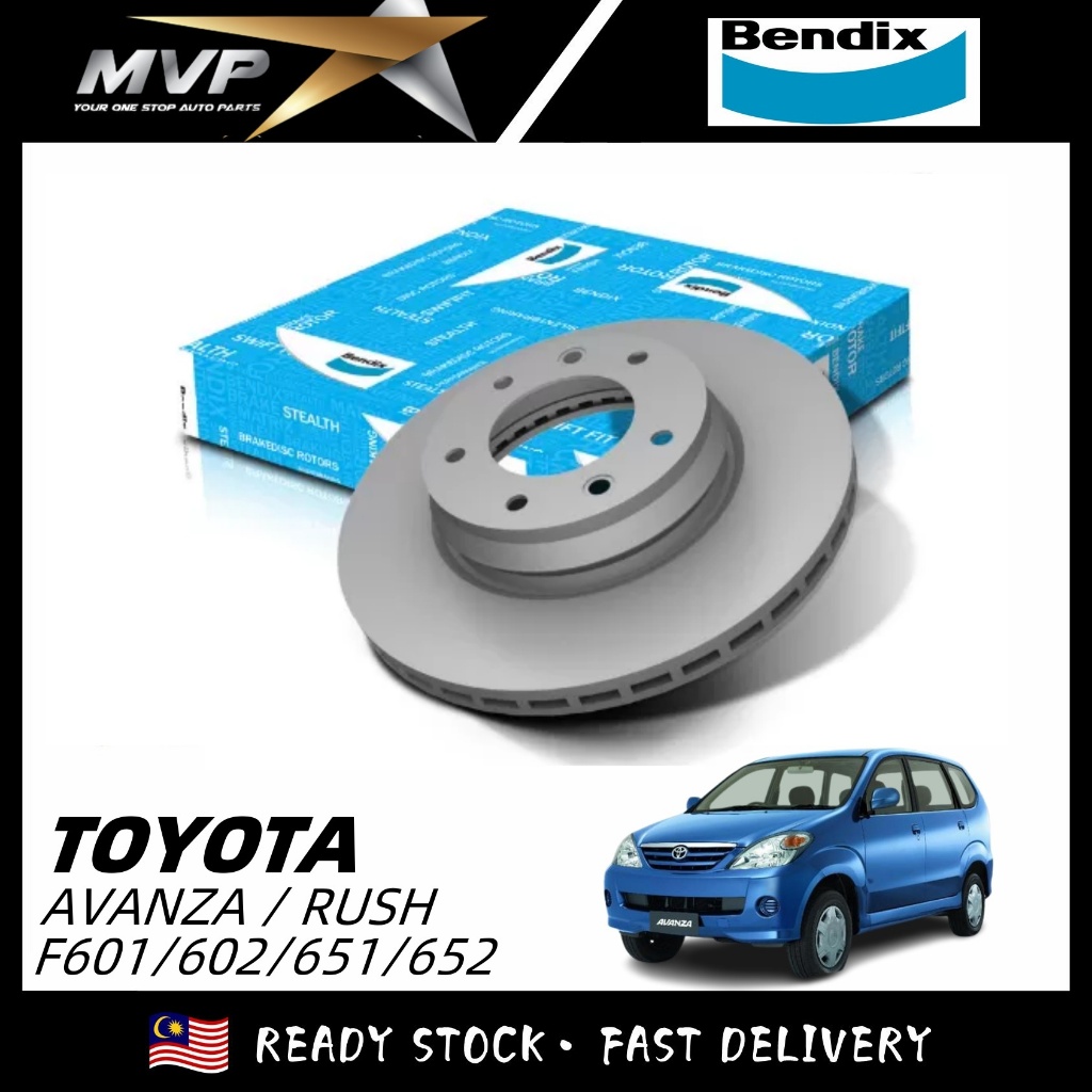 Bendix Disc Rotor - Toyota Avanza F601 F602 F651 F652 - 1.3/1.5 "04 on ...