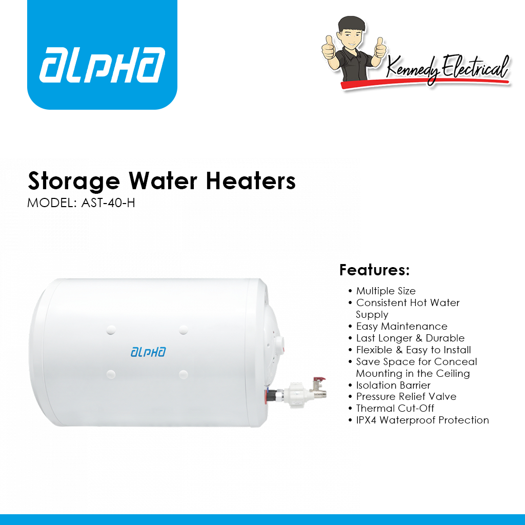 Alpha 40L AST Storage Water Heater Centralised Multi-Point System AST-40-H | Shopee Malaysia