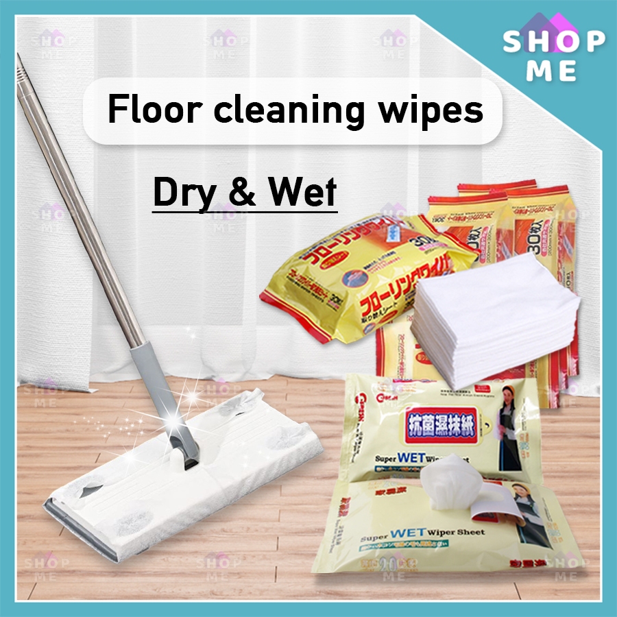 Tisu Basah Kering Lantai Pengelap Mop Wet Dry Wipe Flat Mop Paper ...