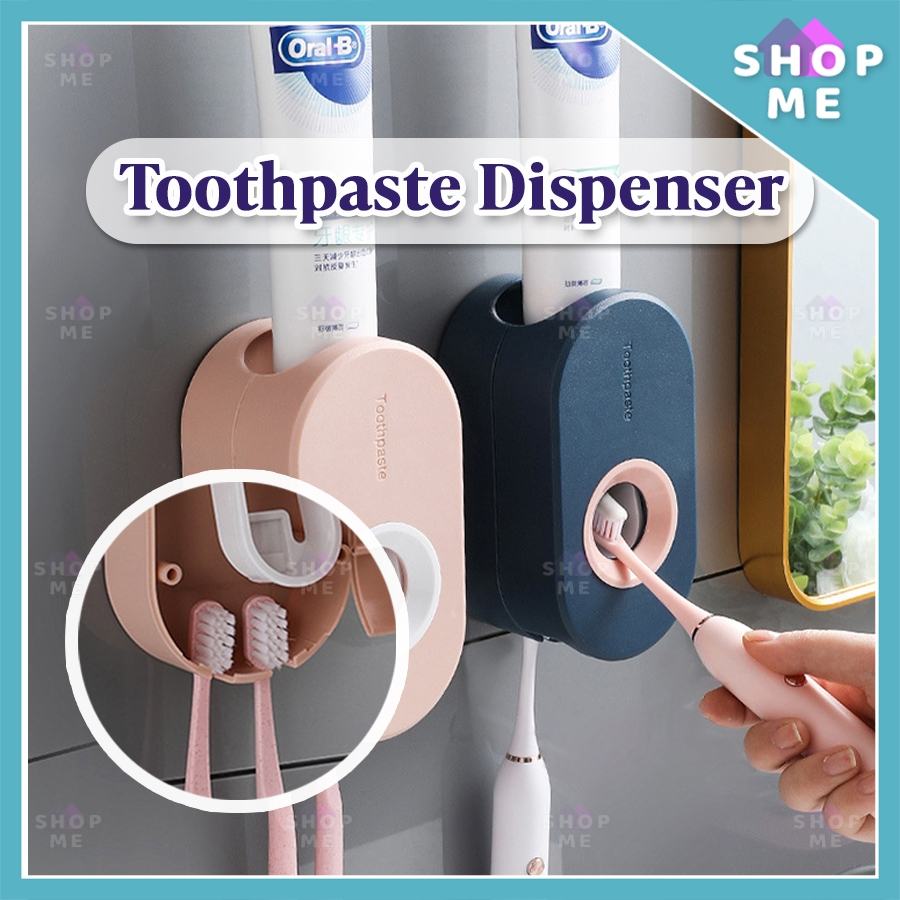 2 In 1 Toothpaste Dispenser Toothbrush Holder Automatic Toothpaste ...