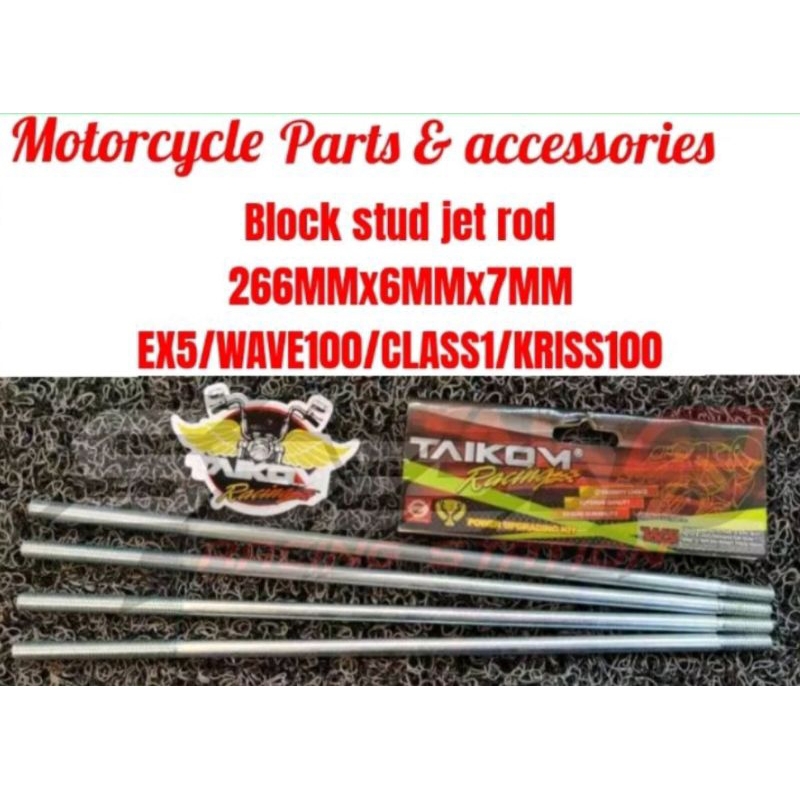 BLOCK TIANG BOLT STUB EX5 DREAM KRISS100 MR2 CLASS-1 WAVE10O BATANG SHAFT JET ROD BLOCK M6 M7 ...